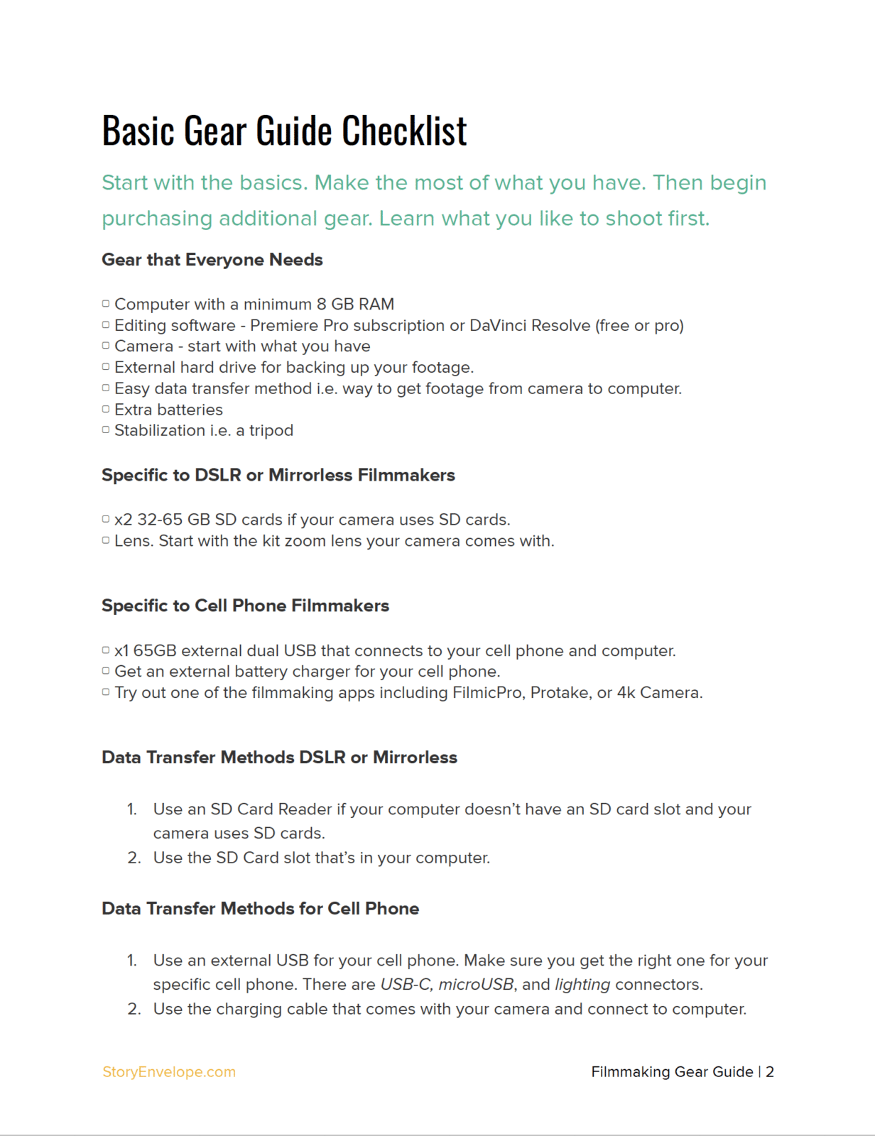 Filmmaking Equipment for ANYONE Getting Started with Filmmaking